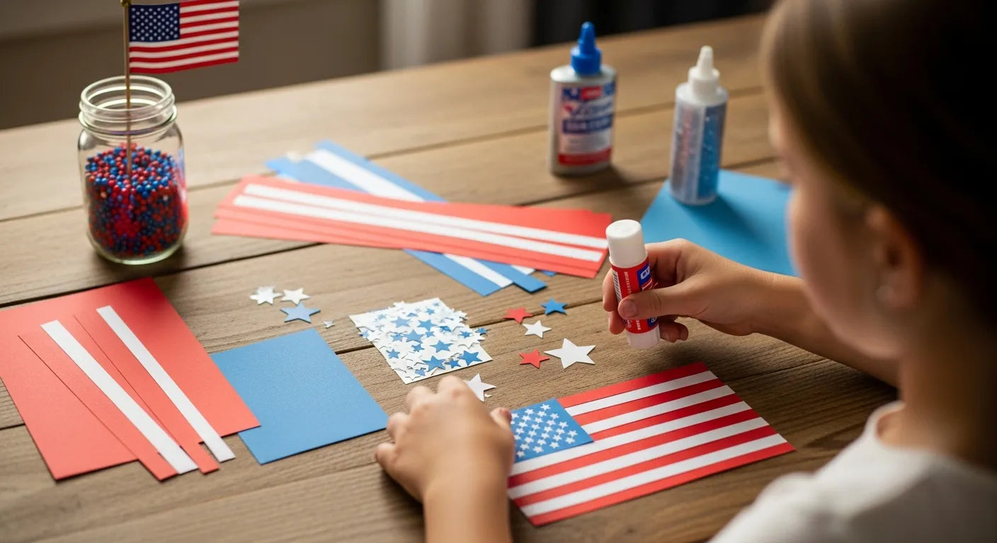 Patriotic Fun: American Flag Craft for Kids | I'm the Chef Too
