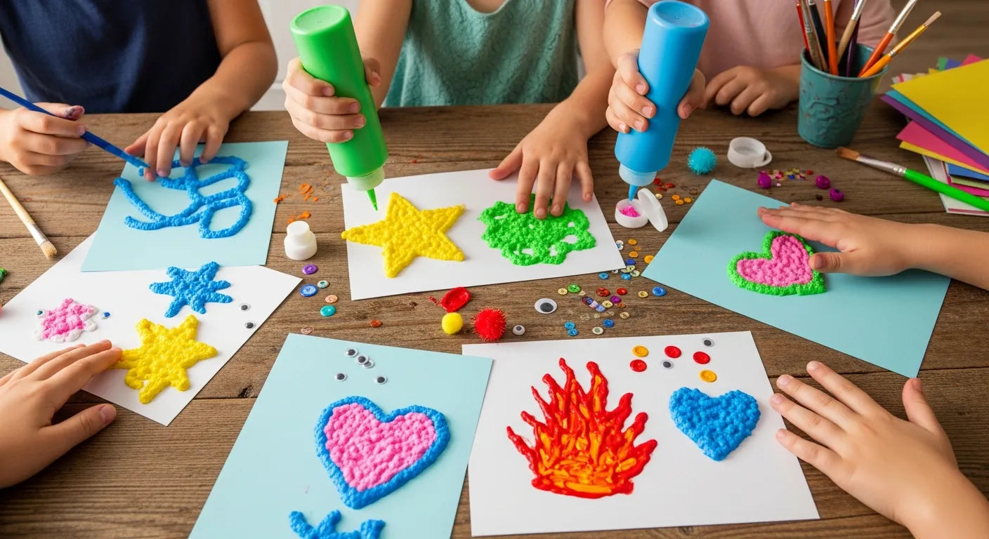 Puffy Paint Crafts for Kids: Textured Fun & Learning | I'm the Chef Too