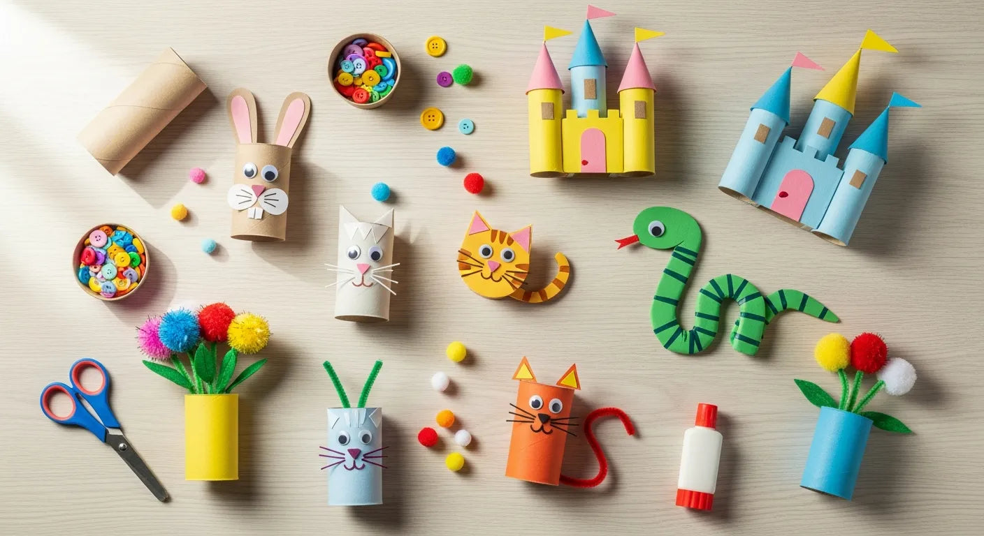 Recycled Wonders: Easy Toilet Paper Tube Crafts for Kids | I'm the Chef Too