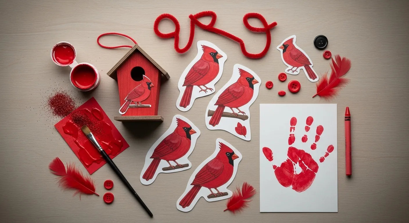 Red Cardinal Crafts: Sparking Joy and Learning for Kids | I'm the Chef Too