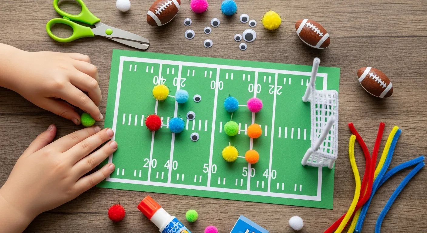 Score Big Fun: Easy Football Craft for Kids! | I'm the Chef Too