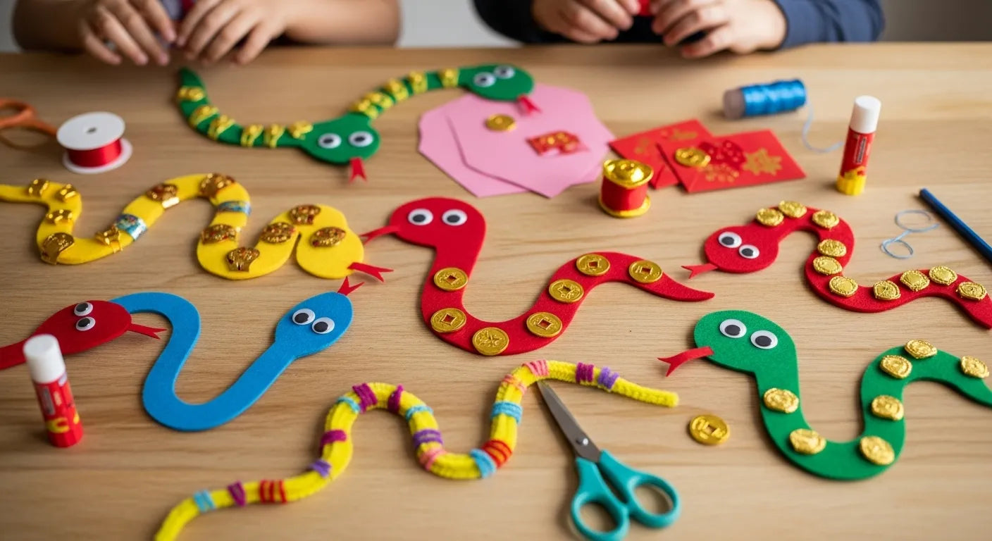 Slithering Fun: Lunar New Year Snake Crafts for Kids | I'm the Chef Too