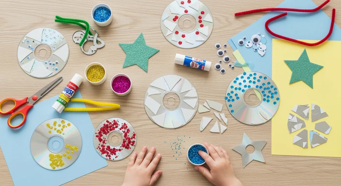 15 Creative and Educational Crafts With CDs for Kids