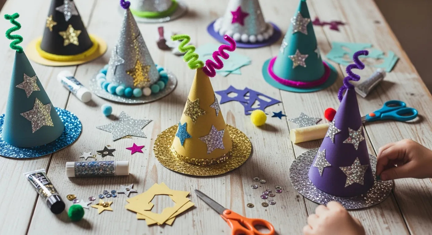 Sparkling New Year's Hat Crafts for Kids: Ring in Fun! | I'm the Chef Too