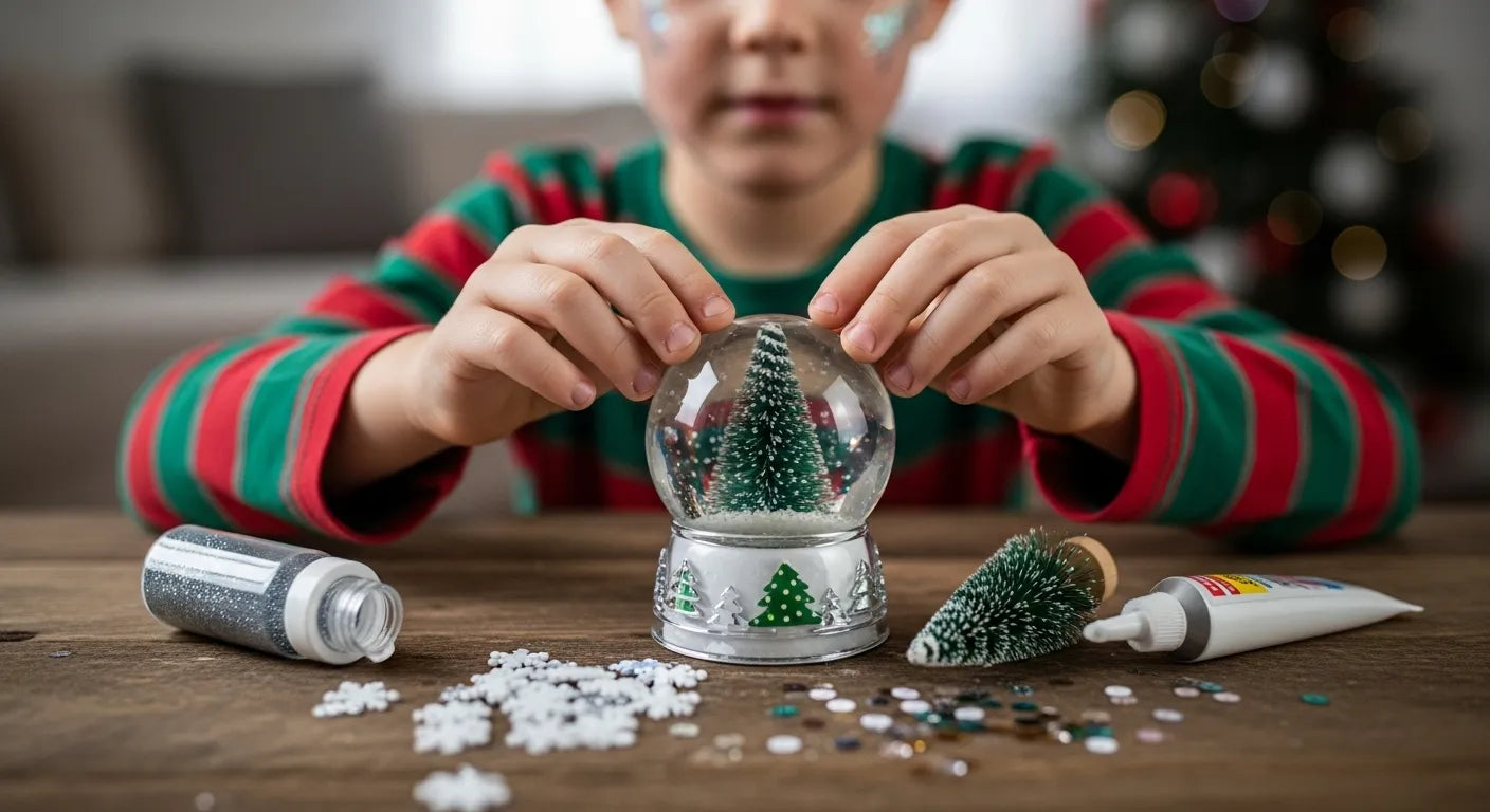 Easy DIY Snow Globe Christmas Craft for Kids | Fun DIY