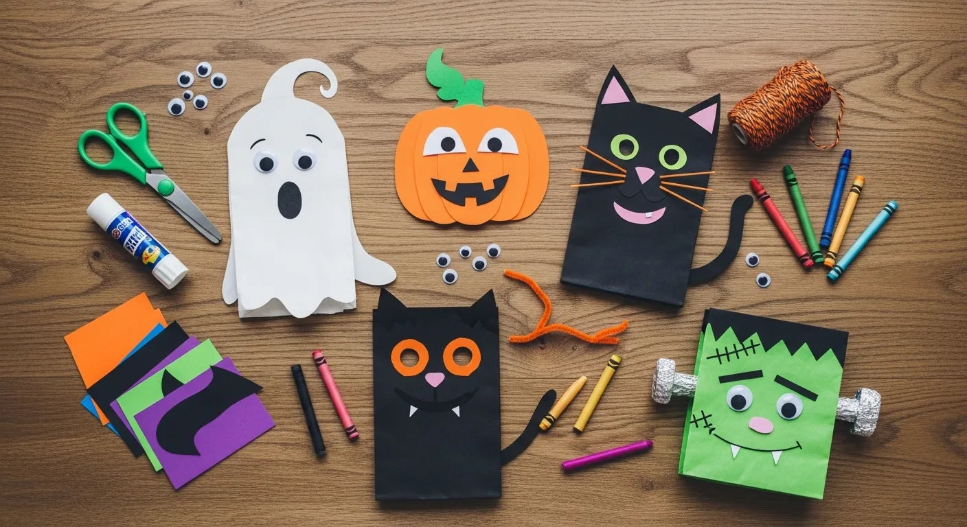 Spooky Fun: Paper Bag Halloween Crafts for Kids | I'm the Chef Too