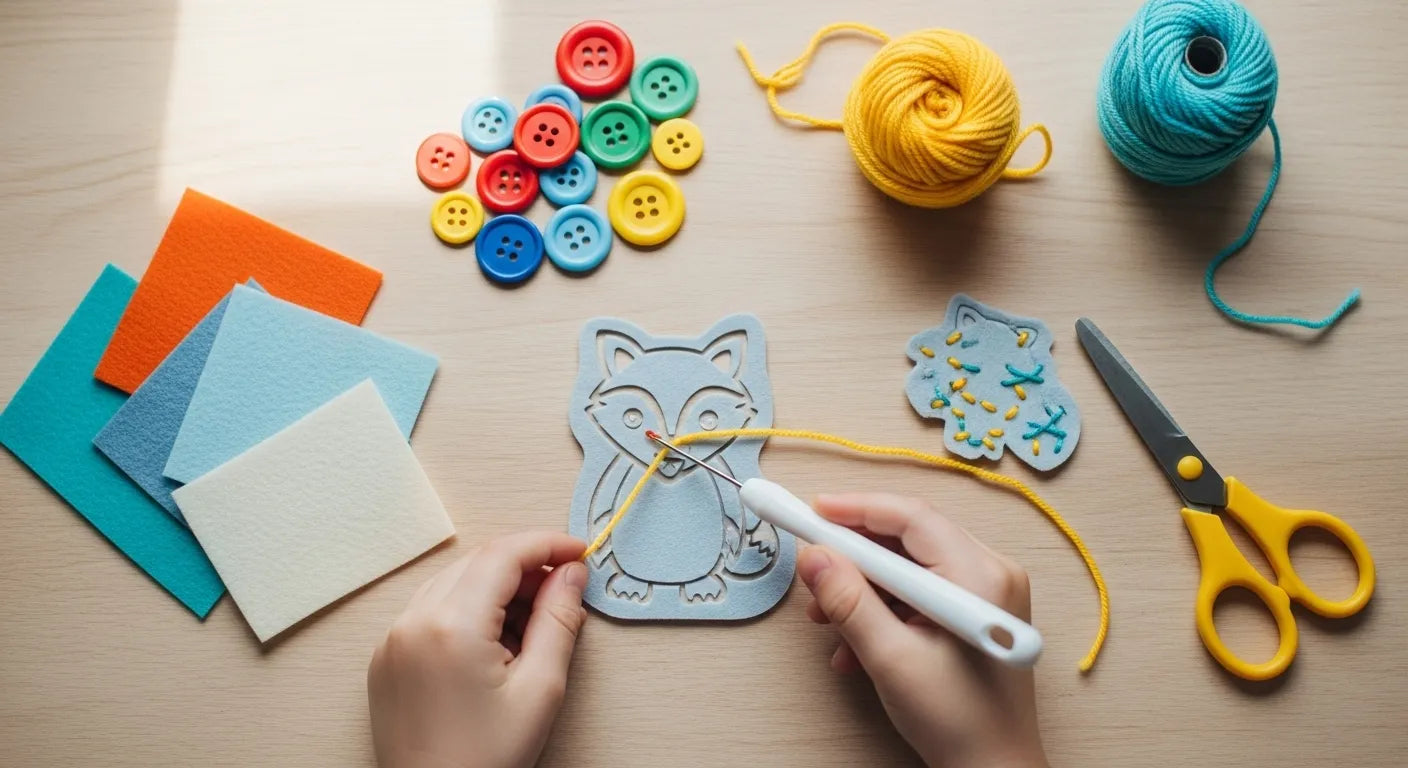 Stitching Fun: Easy Sewing Craft for Kids | I'm the Chef Too