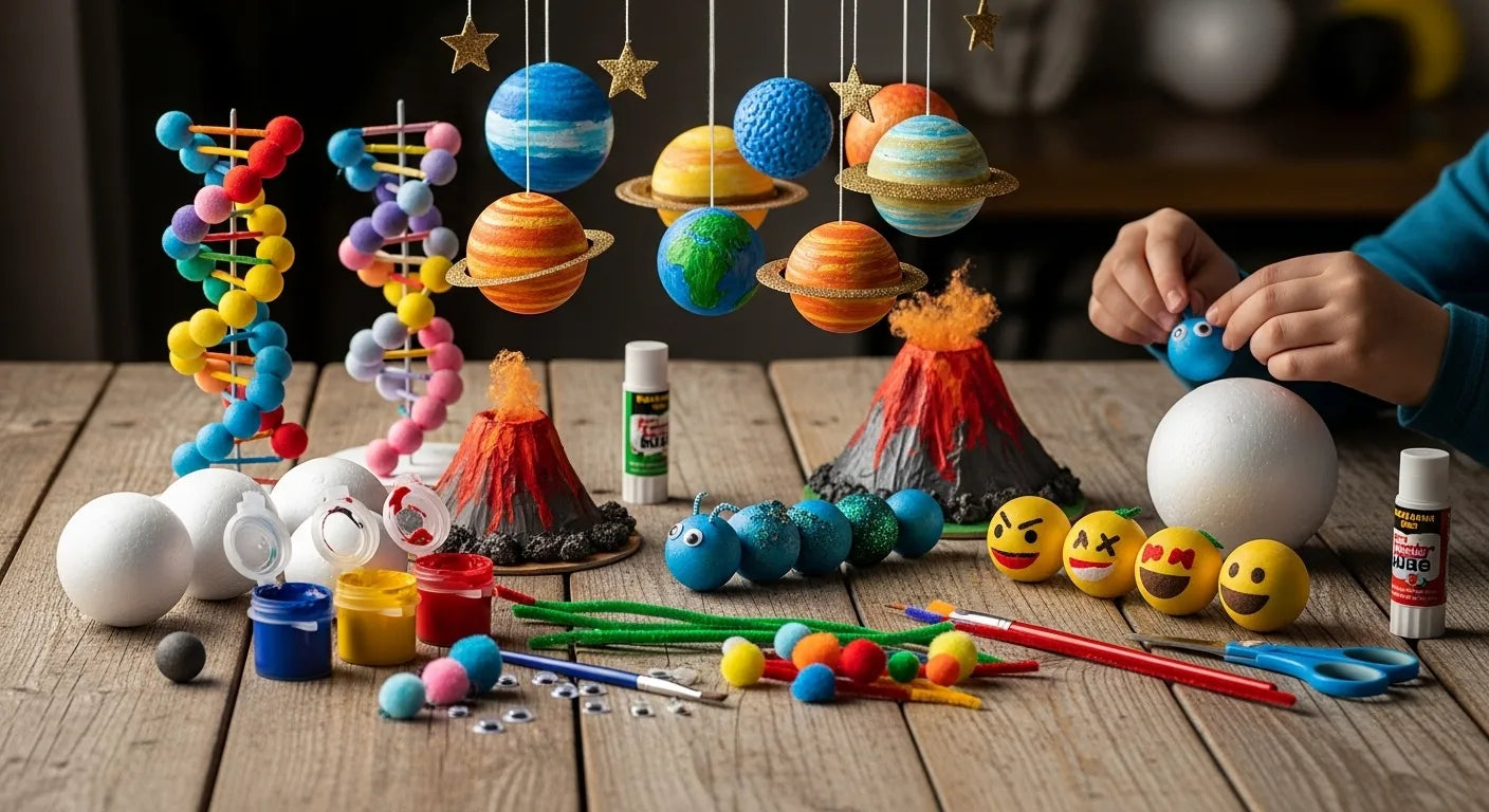 Styrofoam Ball Crafts for Kids: Creative Adventures & STEM Fun | I'm ...