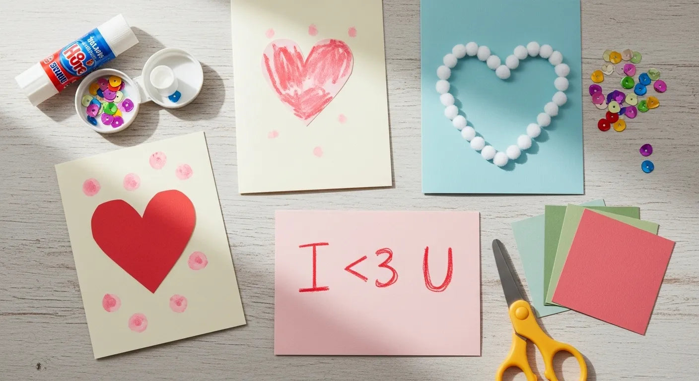 Sweet & Simple Valentine Card Crafts for Kids | I'm the Chef Too
