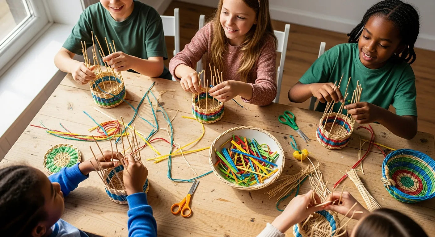 Weave Wonders: A Fun Basket Weaving Craft for Kids | I'm the Chef Too
