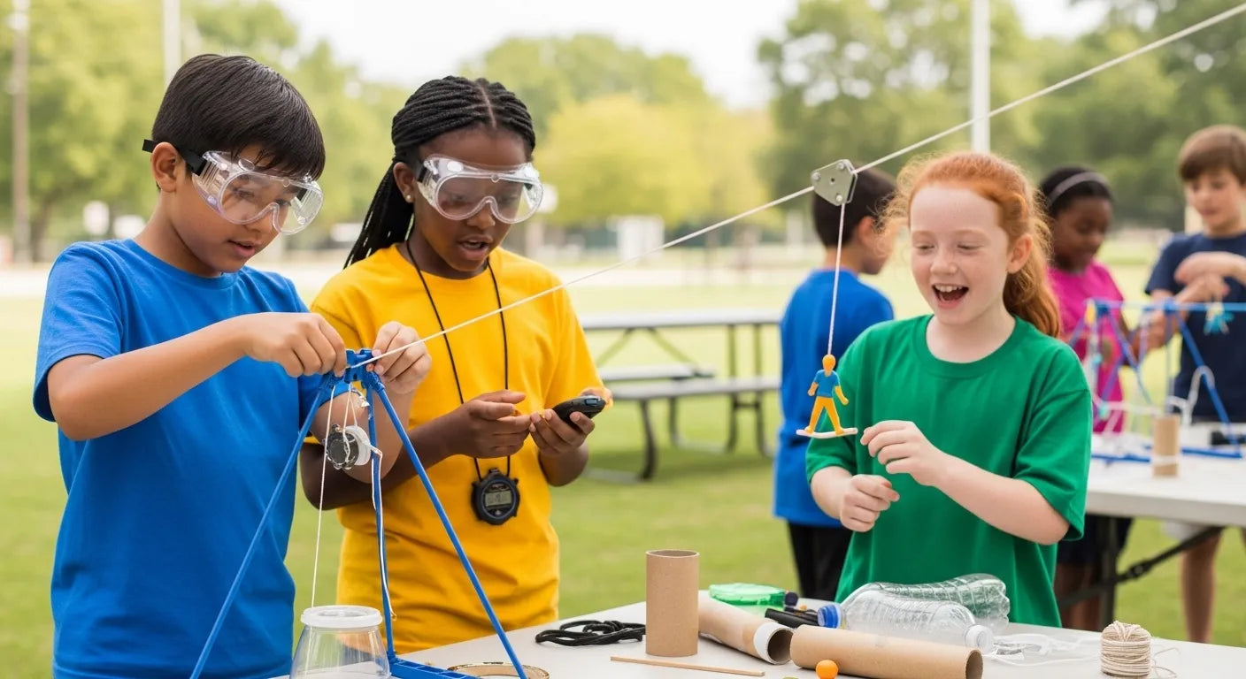 Zipline STEM Challenge: Engineering Fun for Kids | I'm the Chef Too